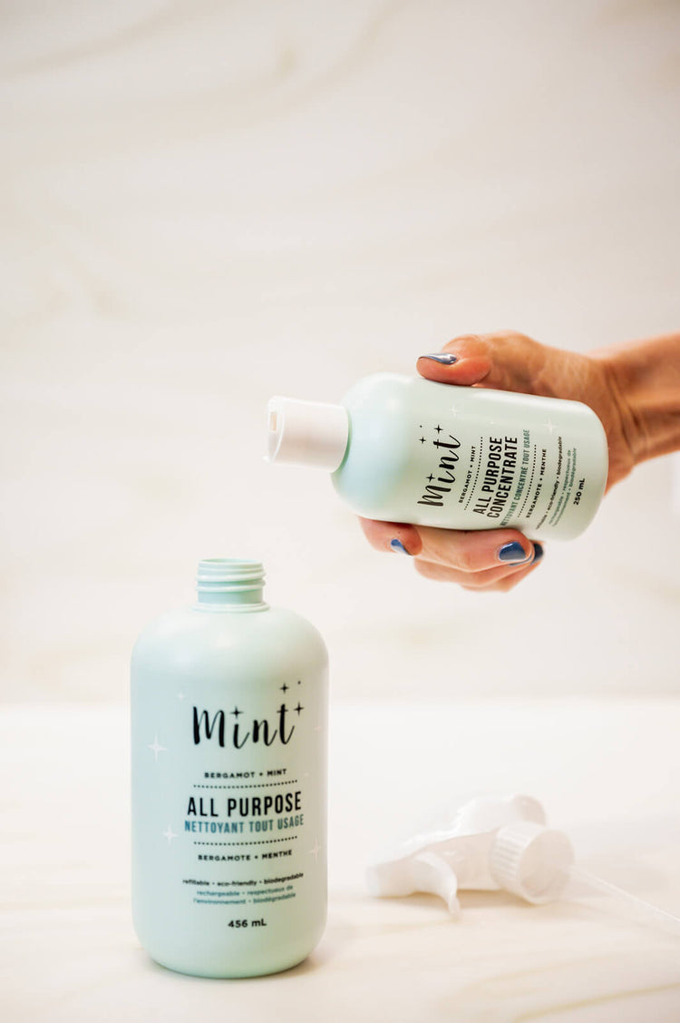 Mint Cleaning All-Purpose Cleaner - 456ml Refillable Bottle, Peppermint ...