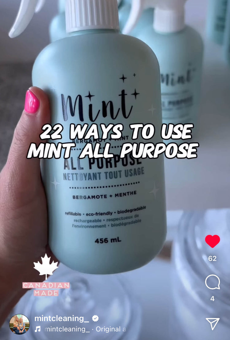 Mint Cleaning All-Purpose Cleaner - 456ml Refillable Bottle, Peppermint ...